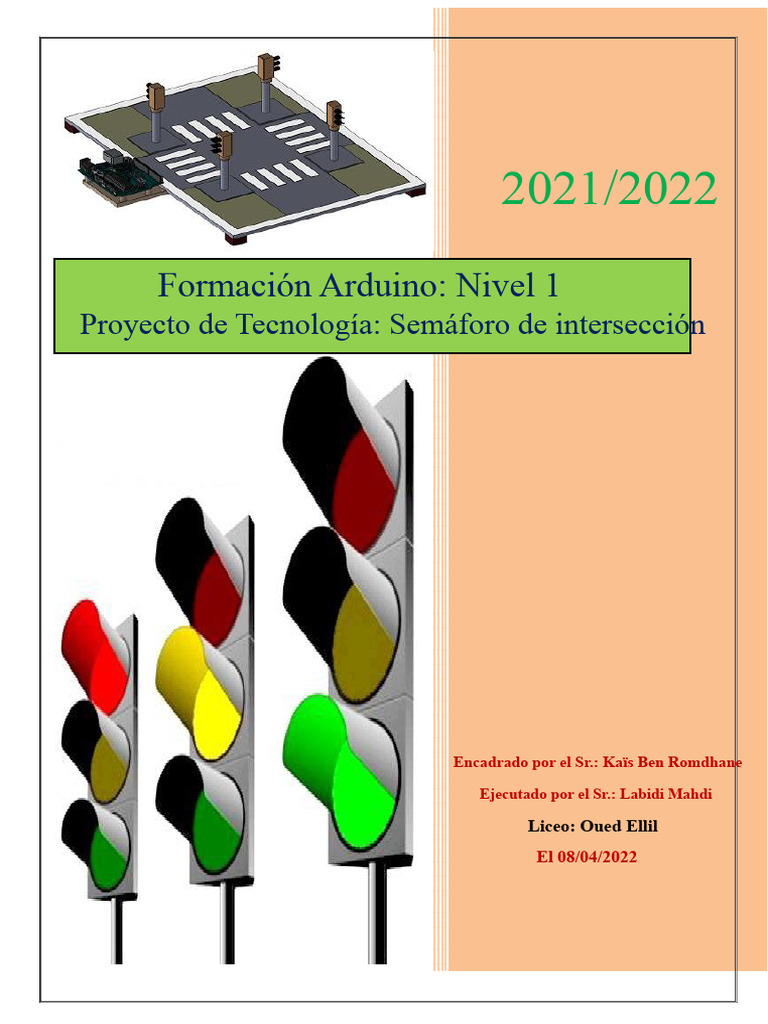 Proyecto Semáforo Arduino Nivel 1 | PDF | Tráfico | Arduino