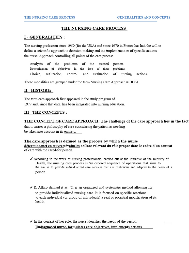 Nursing Care Process Overview | PDF | Medical Diagnosis | Nursing