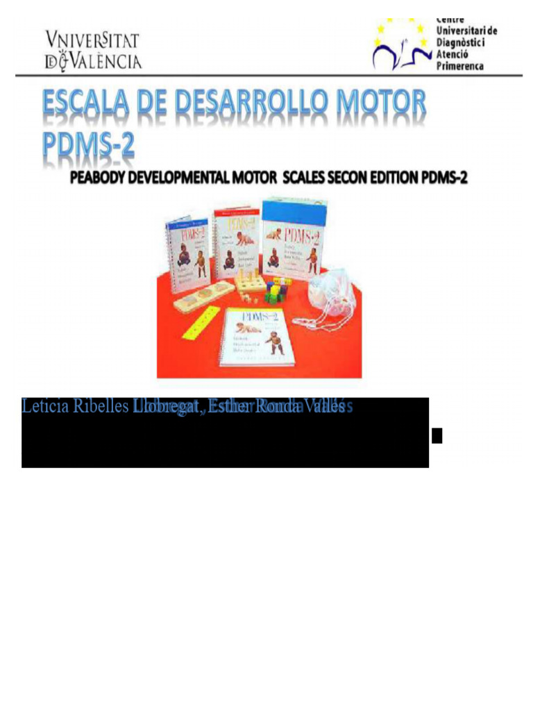 PDF Motor Development Scale Pdms 2pdf - Compress | PDF | Psychology | Cognition