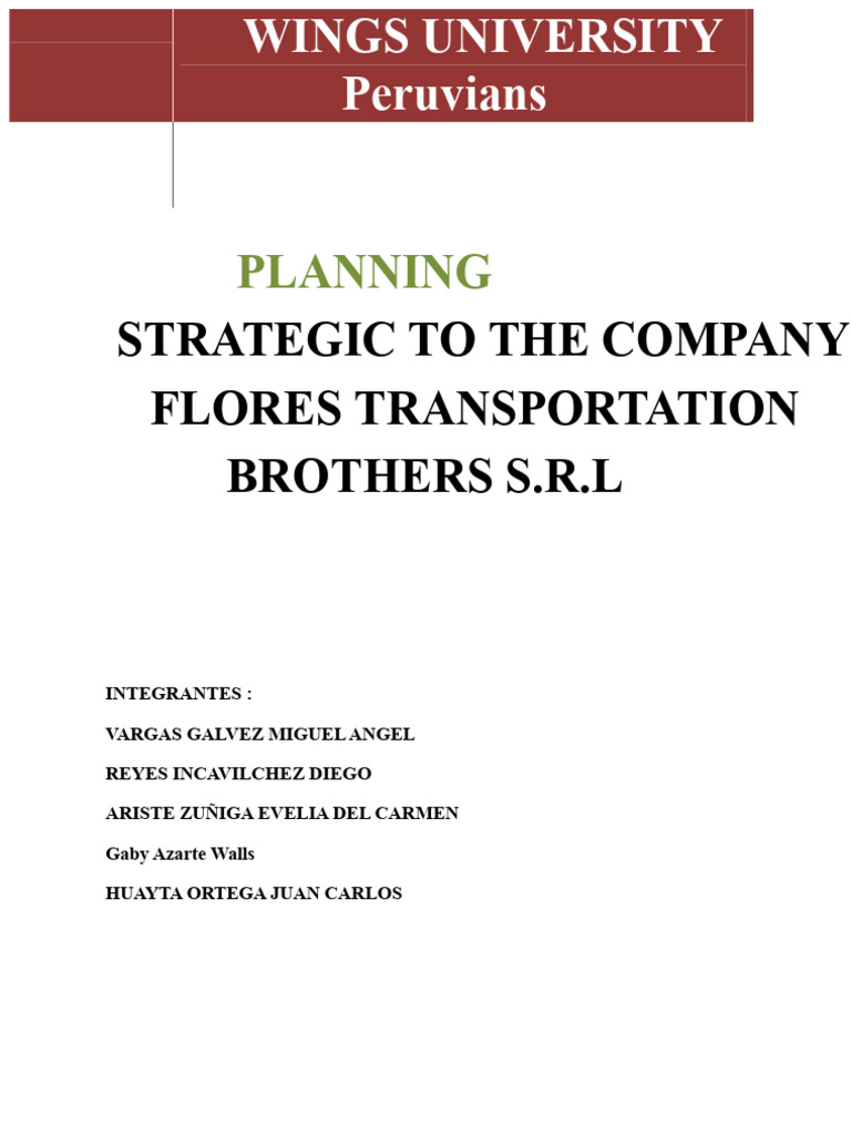Florez Final | PDF | Road | Swot Analysis