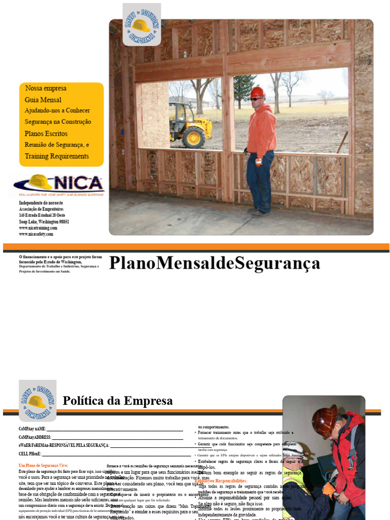 Plano Mensal de Seguranca | PDF | Tráfego | Incêndios