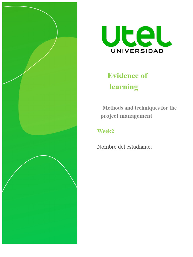 Methods and Techniques For Project Management - EA - S2 - P | PDF ...