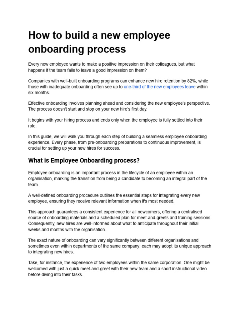 Effective Employee Onboarding Guide | PDF | Mentorship | Goal