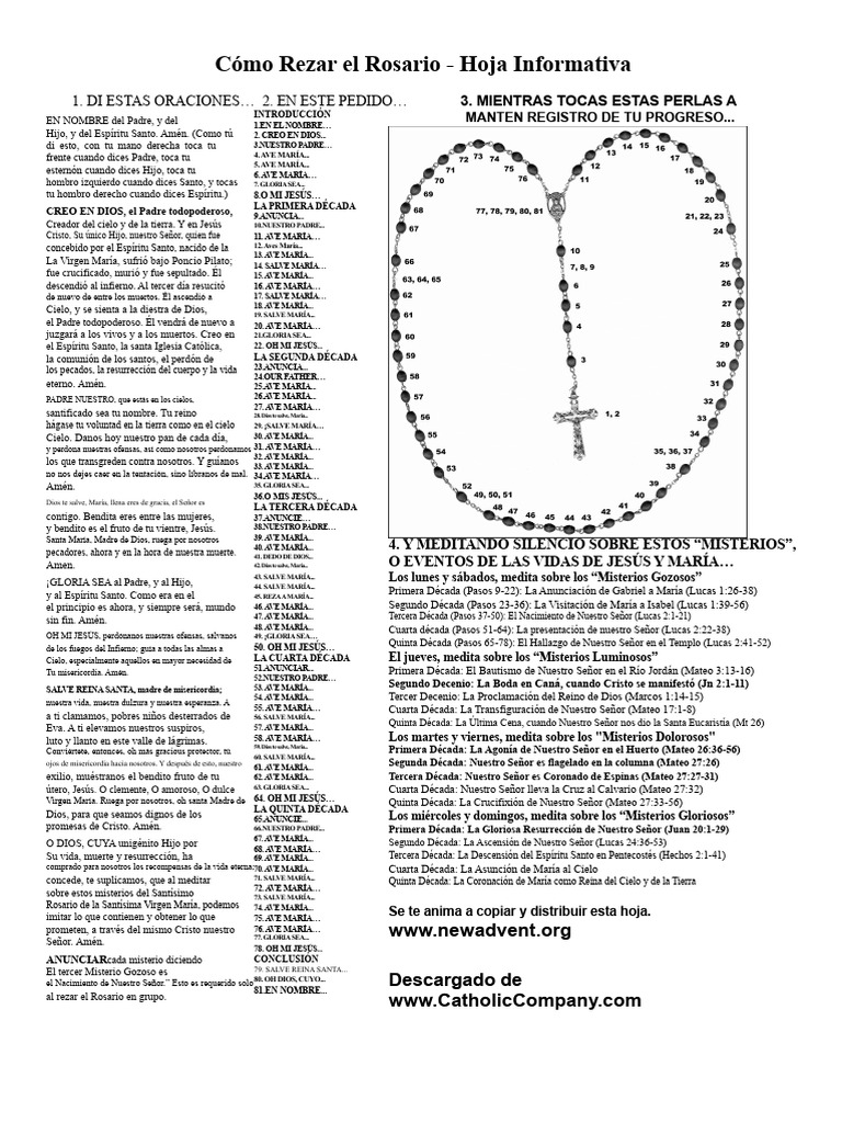 Guía para Rezar el Rosario | PDF | María, madre de Jesús | Rosario