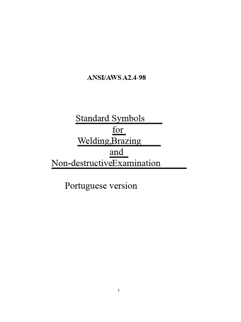 ANSI-AWS A2.4-98 - Welding Standard | PDF