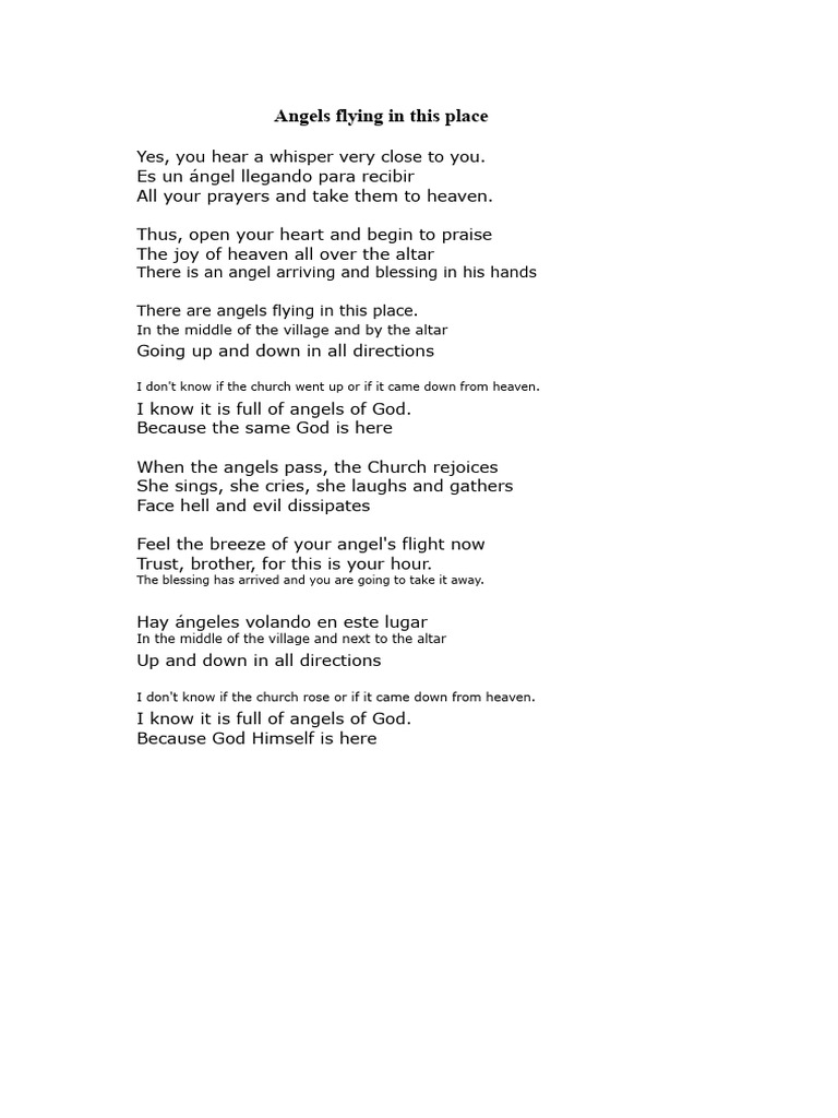 Angels Flying in This Place | PDF