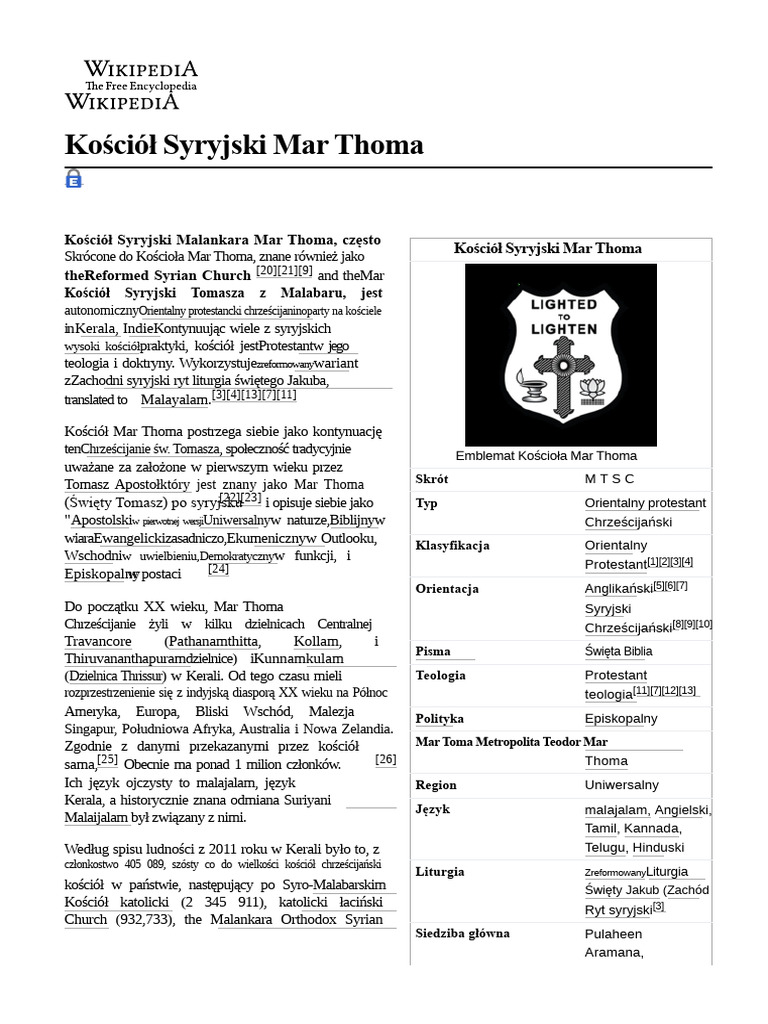 Kościół Mar Toma Syryjski | PDF