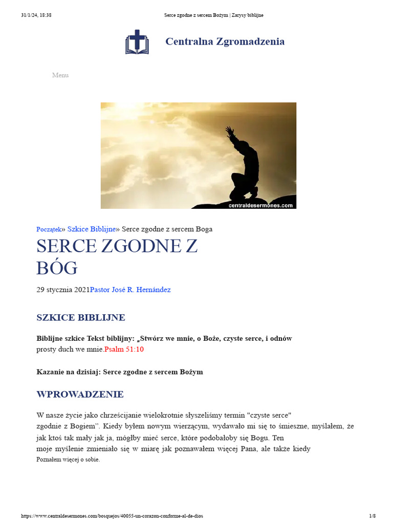 Serce Zgodne Z Sercem Boga - Biblijne Szkice | PDF
