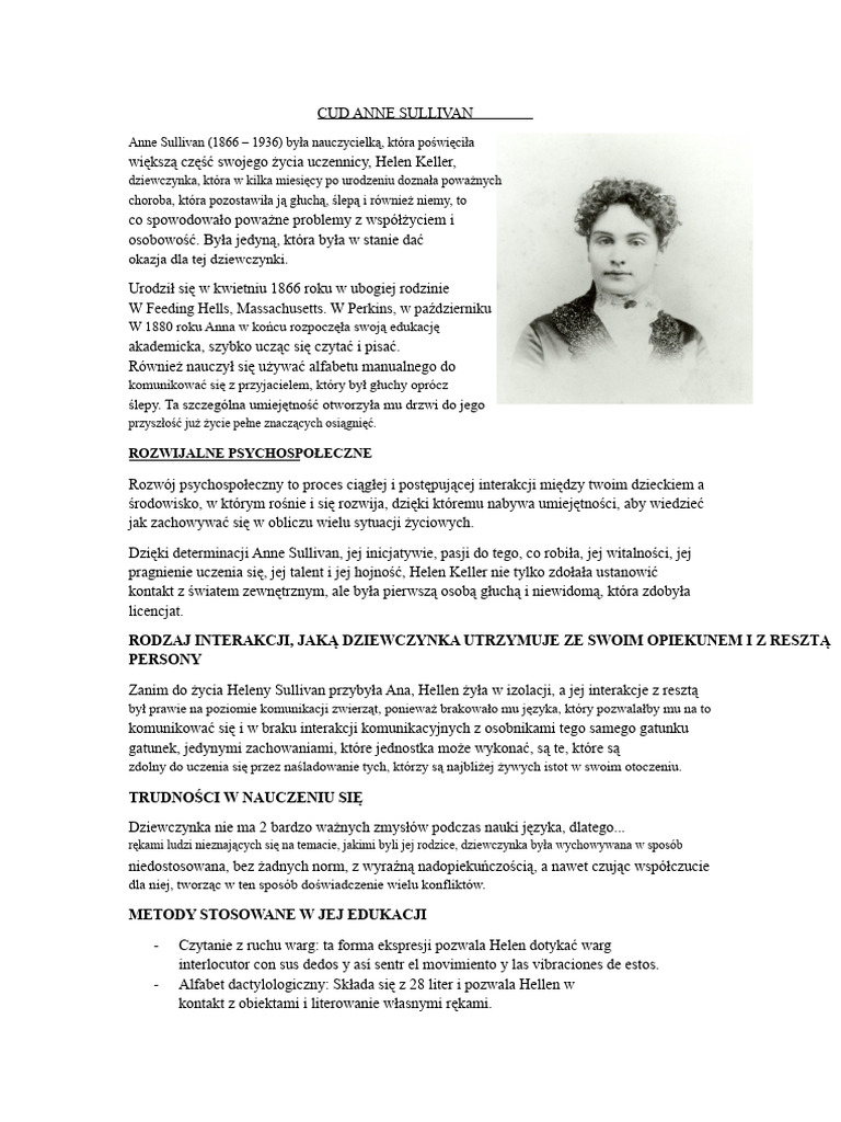 Cud Anne Sullivan | PDF