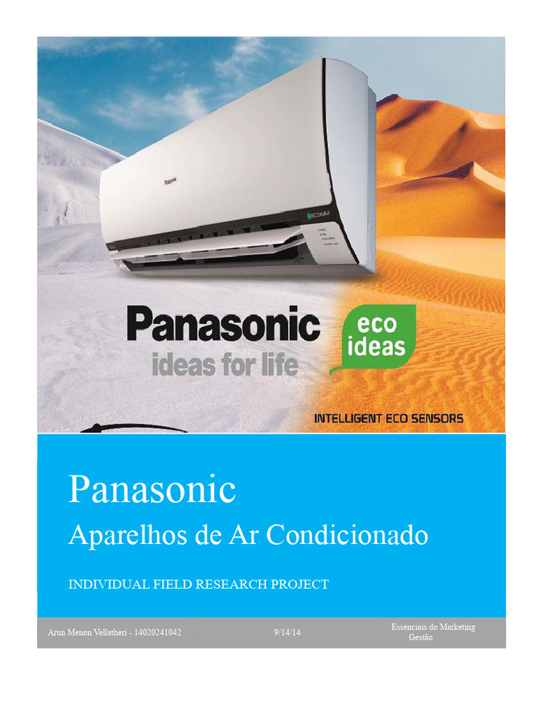 Pesquisa de Mercado: Ar Condicionado Panasonic | PDF | Ar condicionado ...