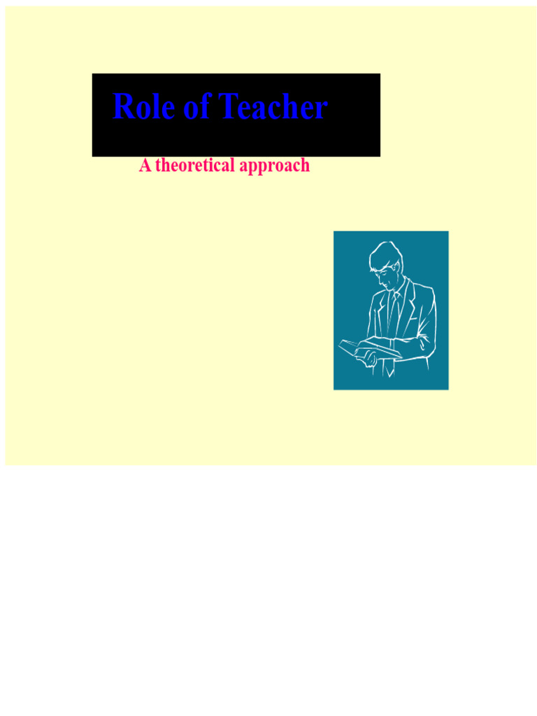 Role of The Teacher | PDF | Learning | Teachers