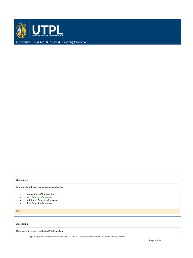 Notebooks and Evaluation Questionnaires | PDF | Constructivism ...
