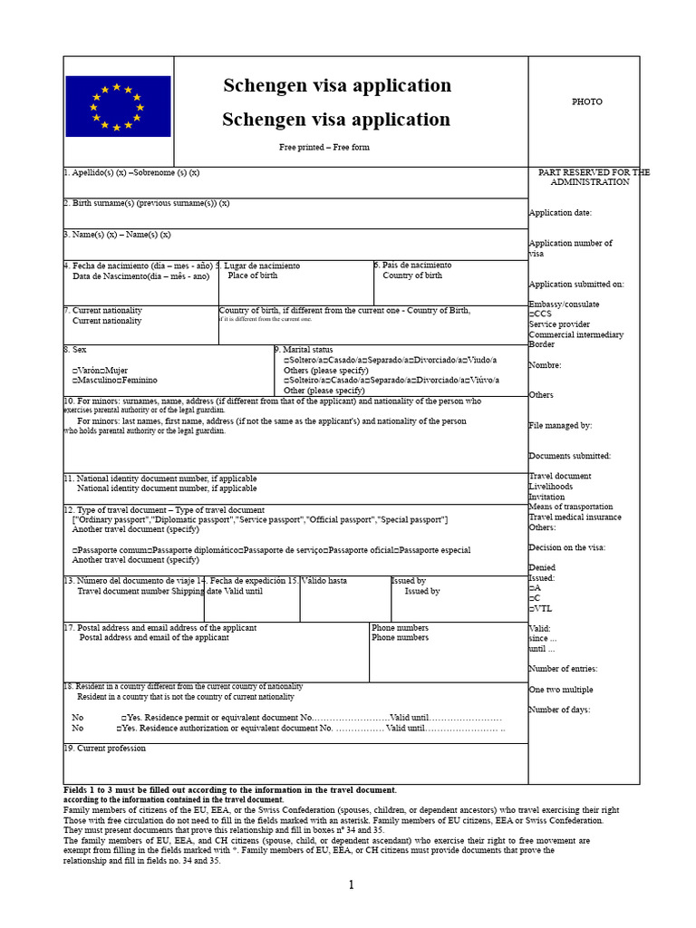 Schengen Visa Application | PDF | Travel Visa | European Economic Area