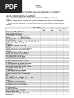 SNAP-IV ADHD Rating Scale Form | PDF