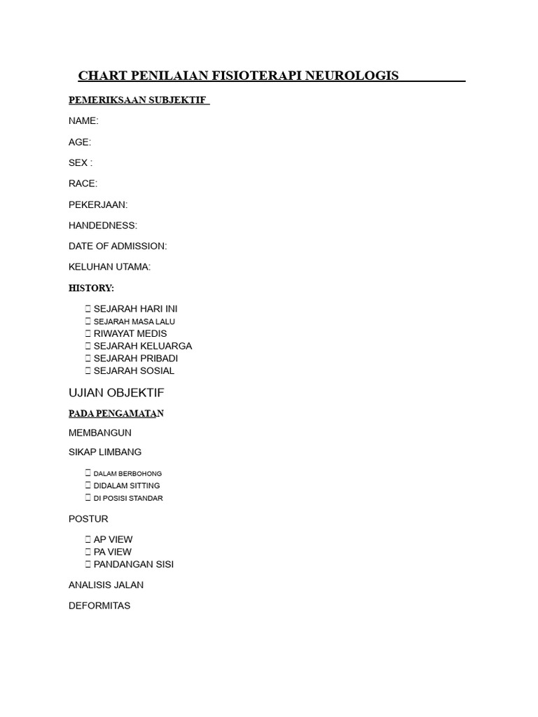 Penilaian Fisioterapi Neurologis | PDF