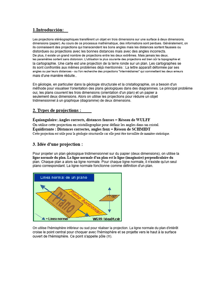 Géologie Structurale - Réseau de Schmidt | PDF | Cercle | Cartographie