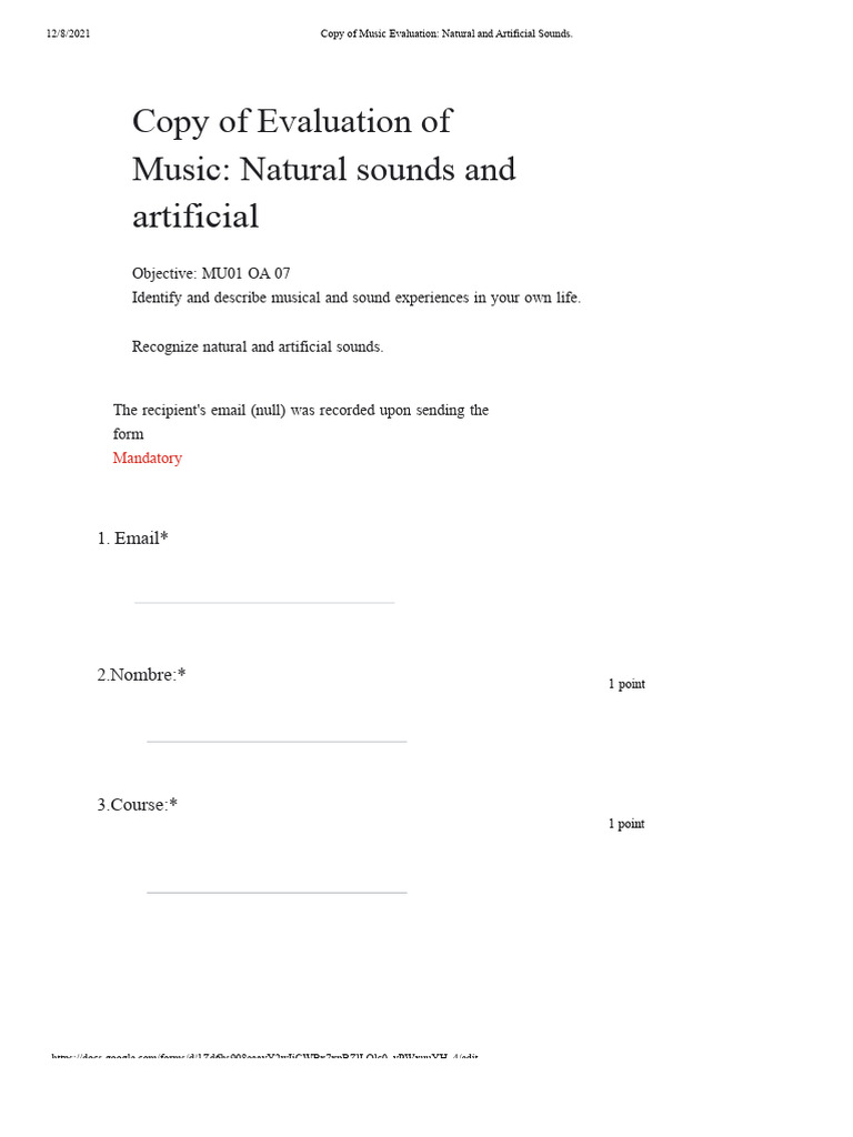 Music Evaluation: Natural vs. Artificial Sounds | PDF | Tropical ...