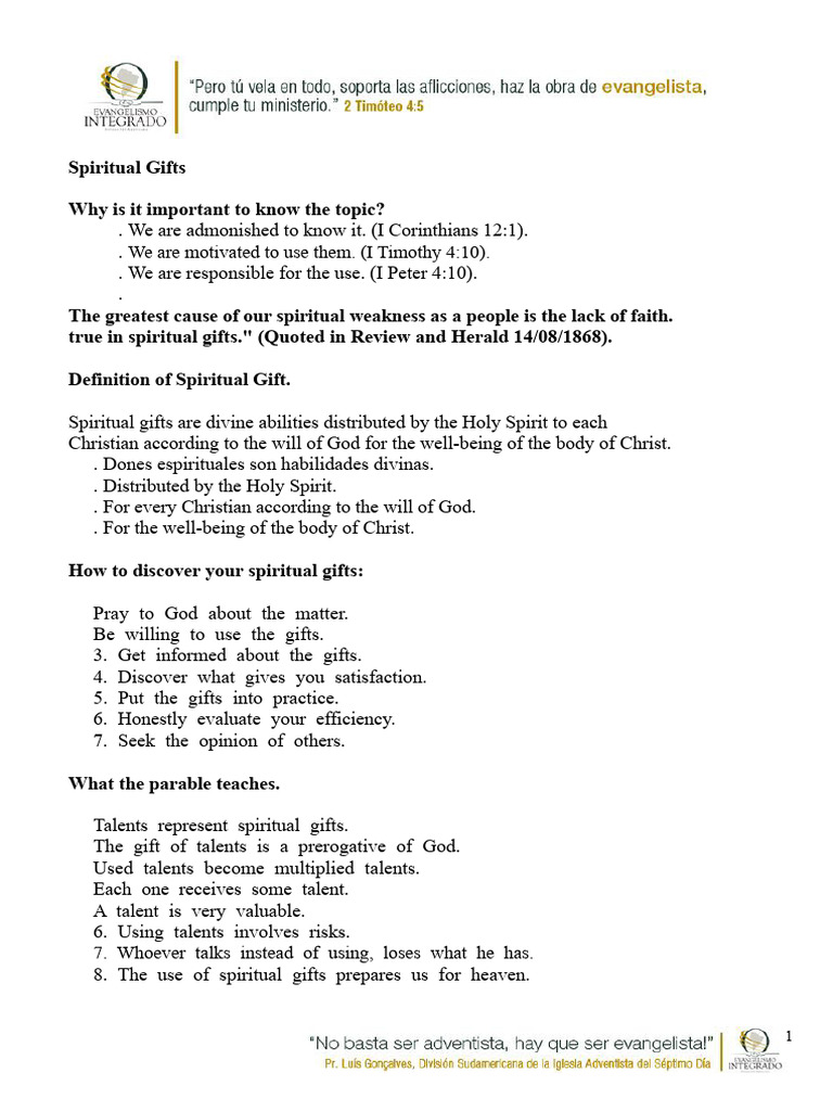 Spiritual Gifts | PDF | Spiritual Gift | Theology
