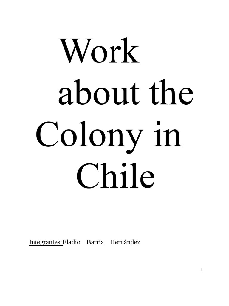 Typical Characters of The Colony in Chile | PDF | Chile | Baroque
