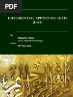 Differential Aptitude Test Manual | PDF | Reason | Measurement