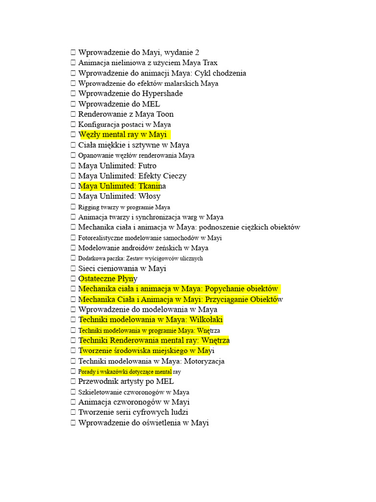 Zestaw Ekstremalny Digital Tutors Maya | PDF