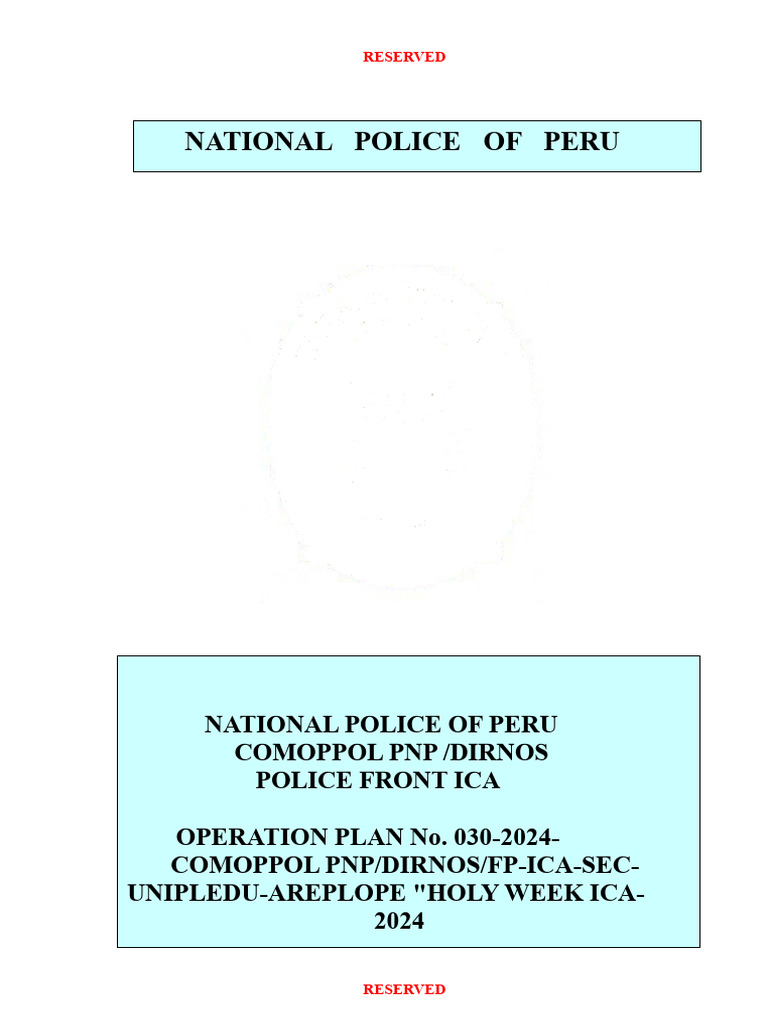 Holy Week 2024 Operations Plan For Comasgen-PNP | PDF | Police ...