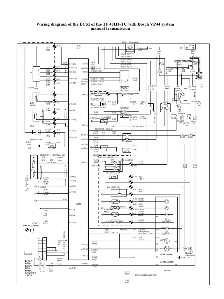 Wiring Diagram of The ECM of The TF 4JH1... CB | PDF | Tools ...
