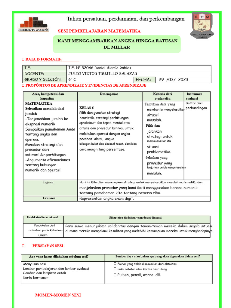 Ses-Lun-Mat-Kami Merepresentasikan Angka Hingga Ratusan Ribu | PDF
