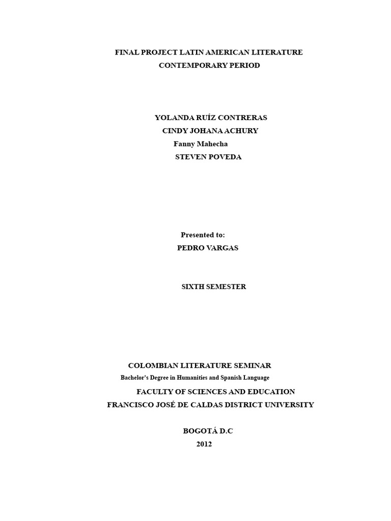 Latin American Literature Analysis 20th Century | PDF