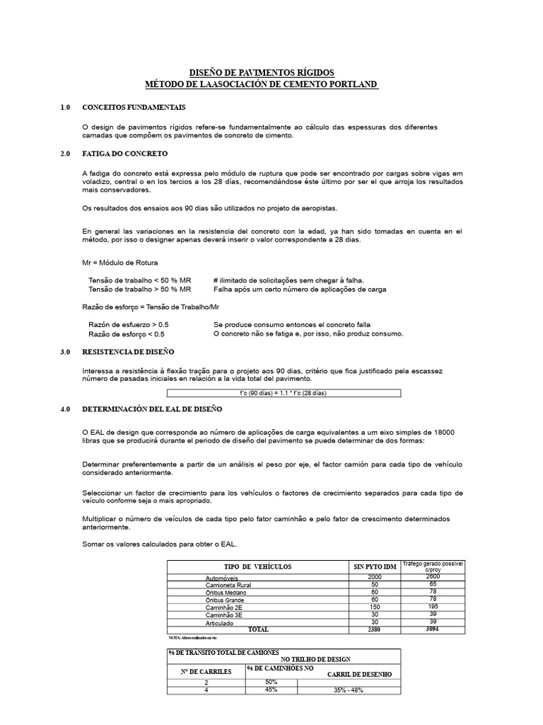 Design de Pavimentos Rígidos em Concreto | PDF | Engenharia Civil ...