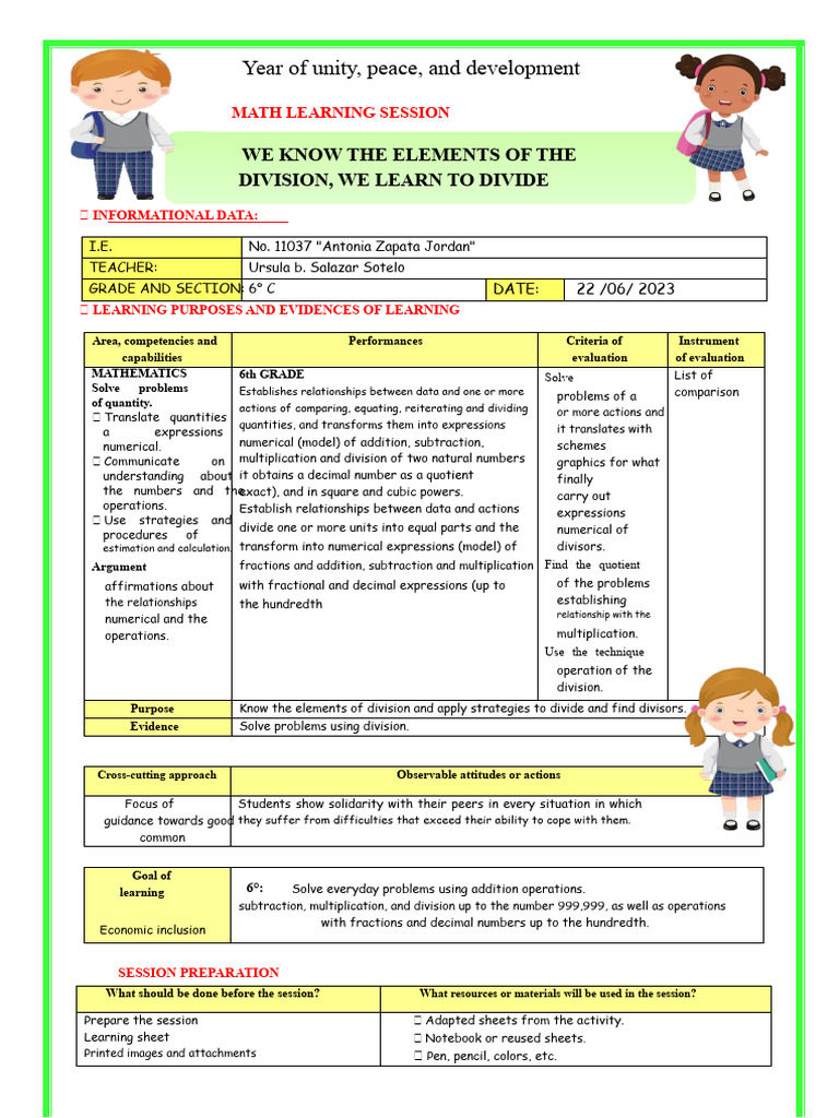 We Know The Elements of Division, We Learn To Divide | PDF | Division ...