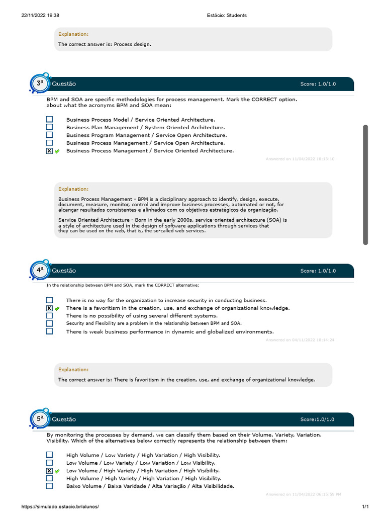 Simulated Process Modeling Estácio | PDF | Business Process Management ...