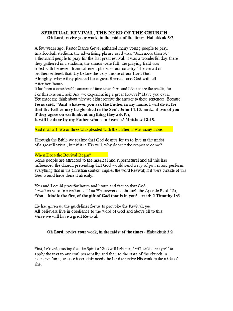 Spiritual Revival | PDF | God The Father | Jesus