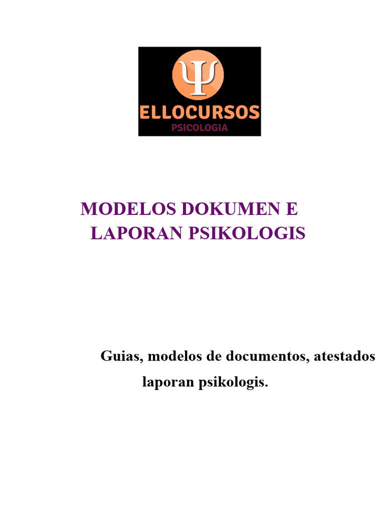 Model Dokumen Dan Laporan Psikologis | PDF