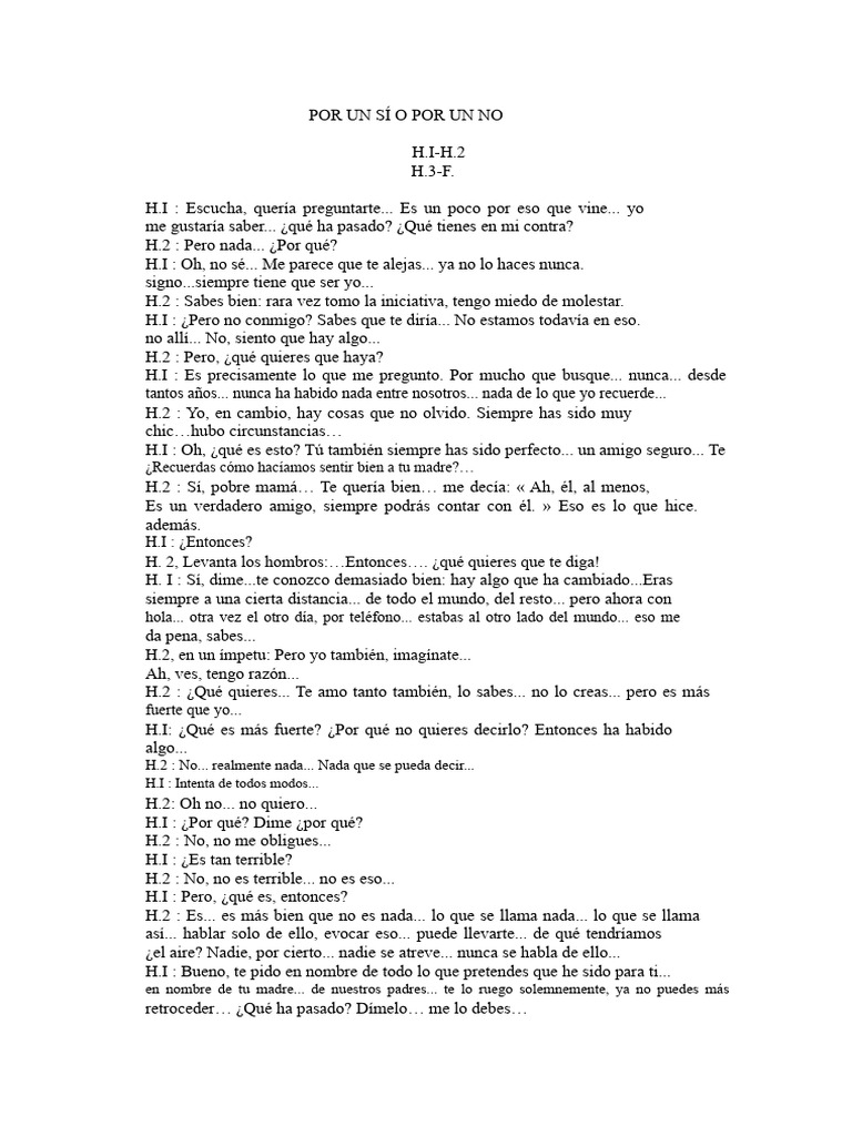 Para Un Sí o para Un No | PDF