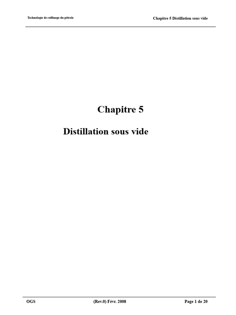 Distillation Sous Vide C 5 | PDF | Distillation | Gazole