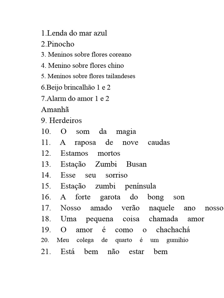 Lista de DRAMAS | PDF