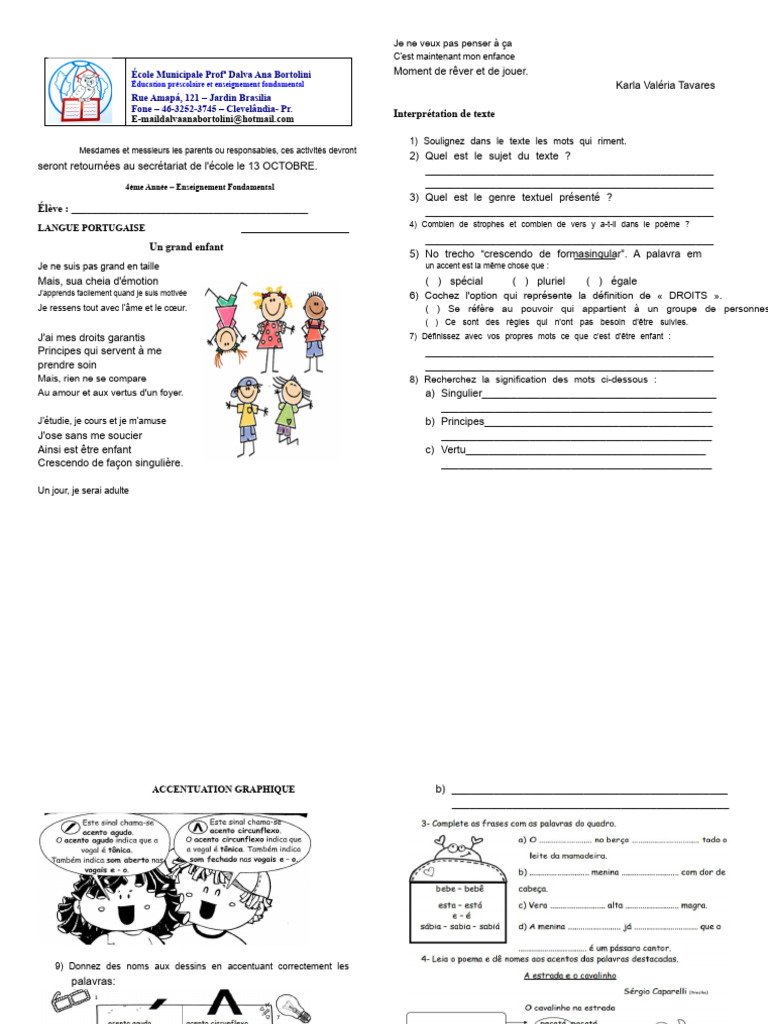 Activités éducatives pour enfants | PDF