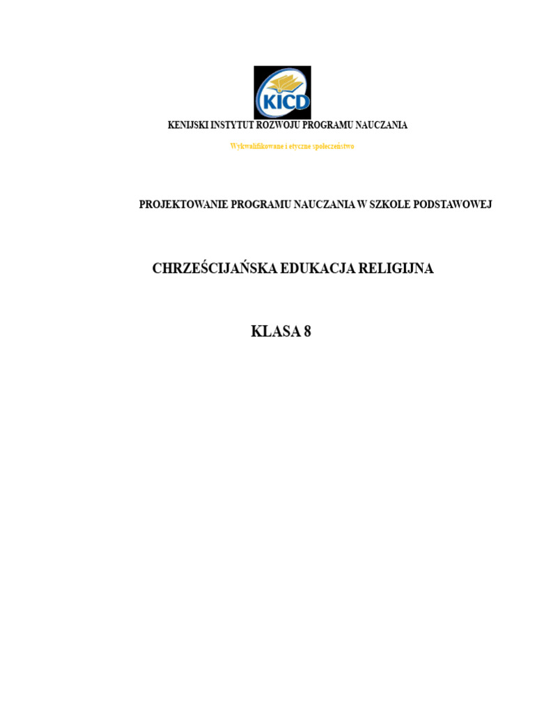 Projektowanie Programu Nauczania Cre Dla Klasy 8 | PDF