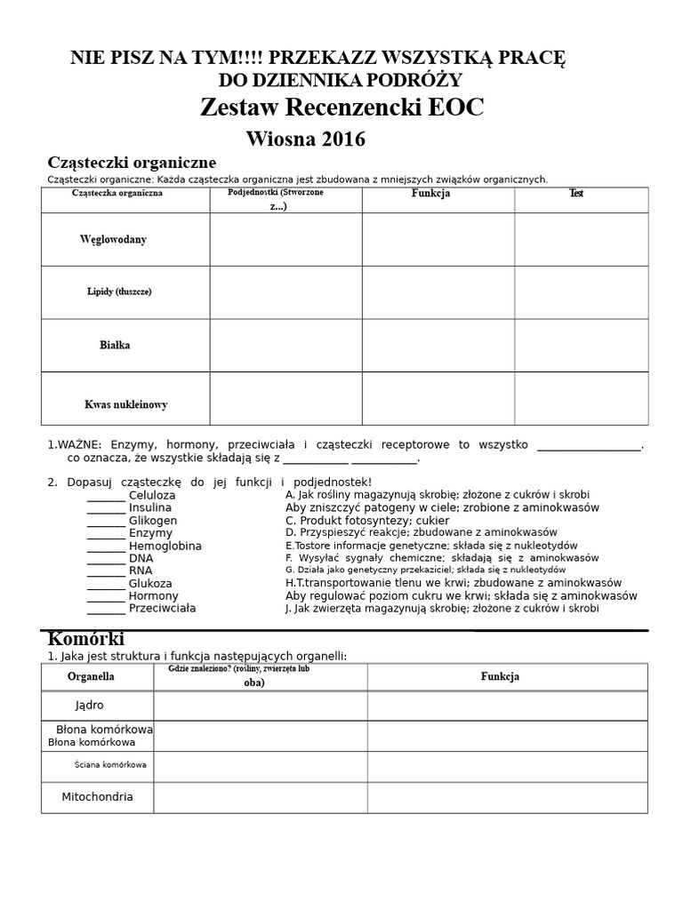 pakiet przeglądowy EOC | PDF