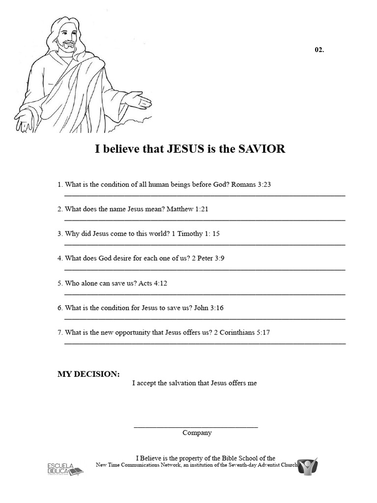 YC That Jesus Is The Savior A | PDF | Jesus | Salvation