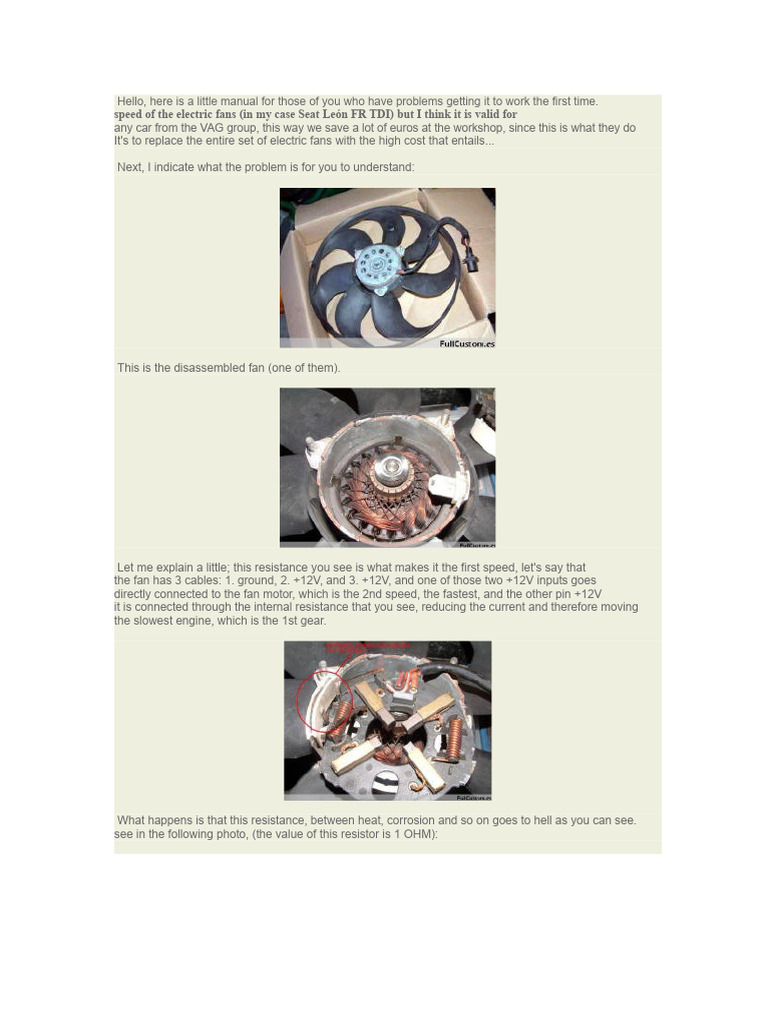 VW Polo Fan | PDF | Resistor | Fuse (Electrical)