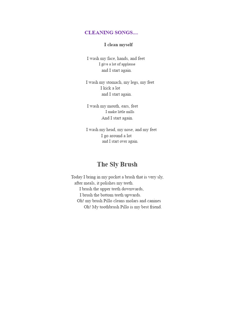 Cleaning Songs | PDF