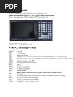 Liste des codes G CNC et G10 | PDF | Ingénieur industriel | Ingénierie mécanique
