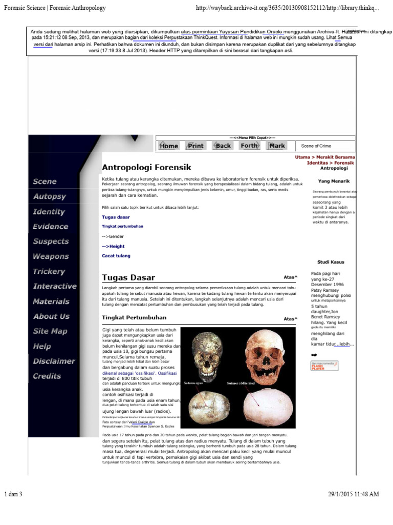 Ilmu Forensik Antropologi Forensik | PDF