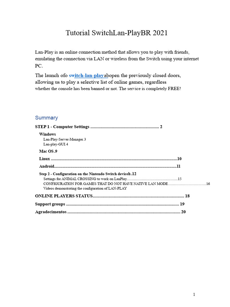 Switch LAN Play Setup Guide 2021 | PDF | Microsoft Windows | Command ...