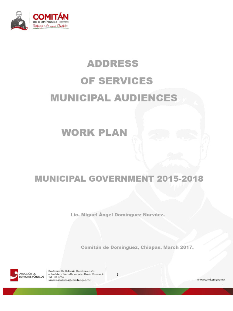 Municipal Public Services Work Plan 2015-2018 | PDF | Lighting | Truck
