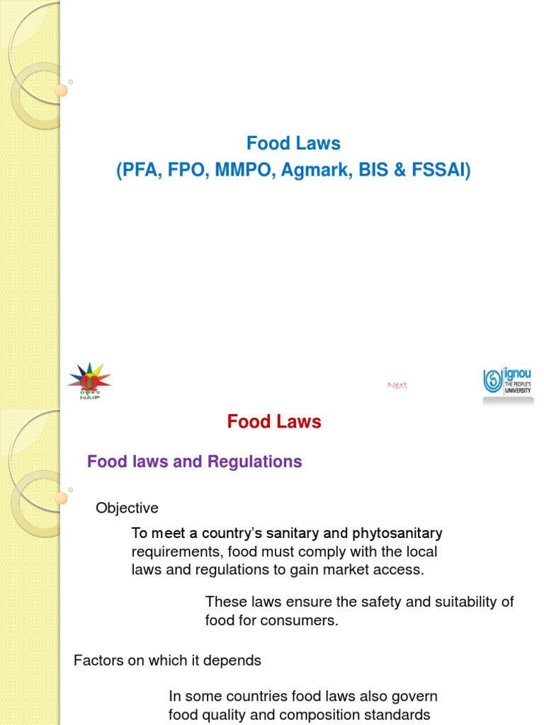 Overview of Food Safety Regulations | PDF