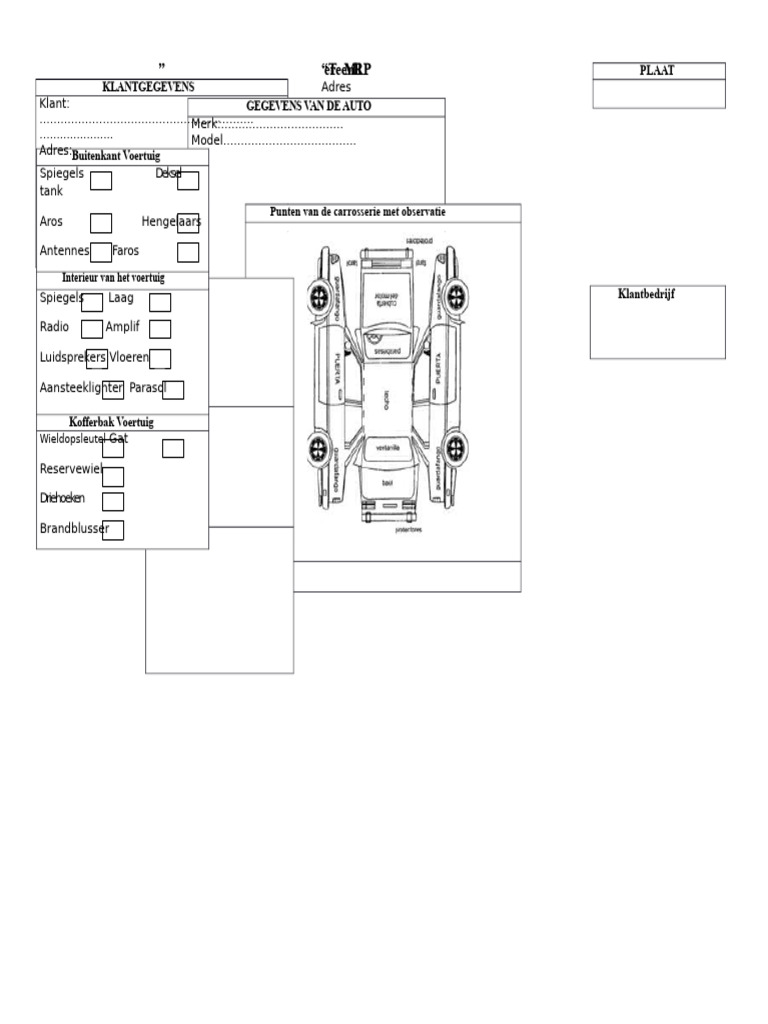 Informatieblad Invoer Voertuig | PDF