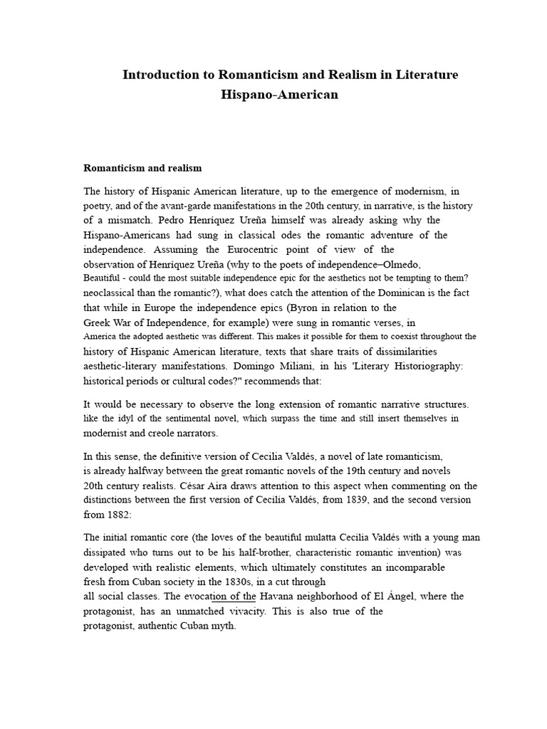 Introduction To Romanticism-Realism | PDF | Romanticism | Aesthetics